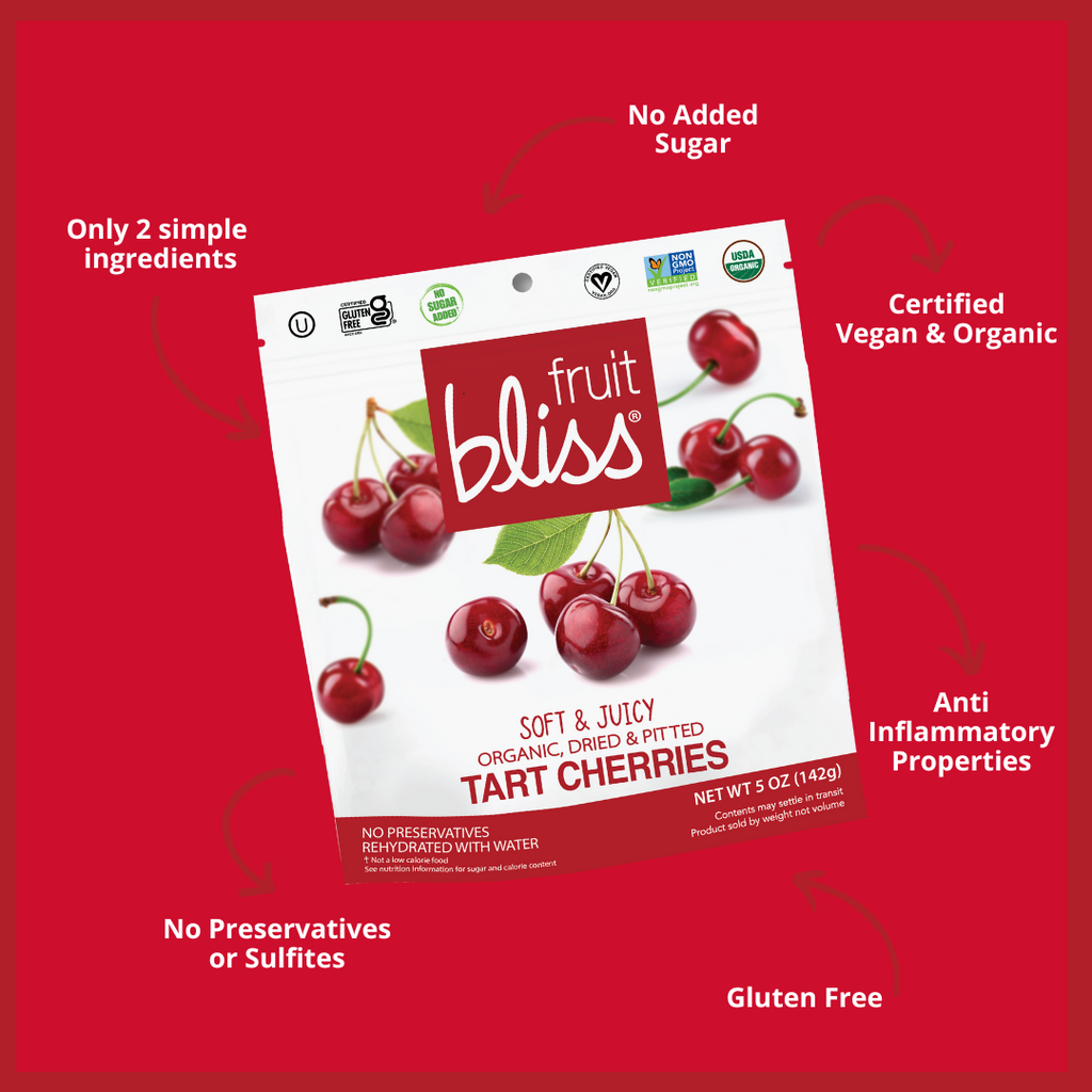 2-Pack Fruit Bliss Organic Tart Cherries Snacks (4 oz. each)